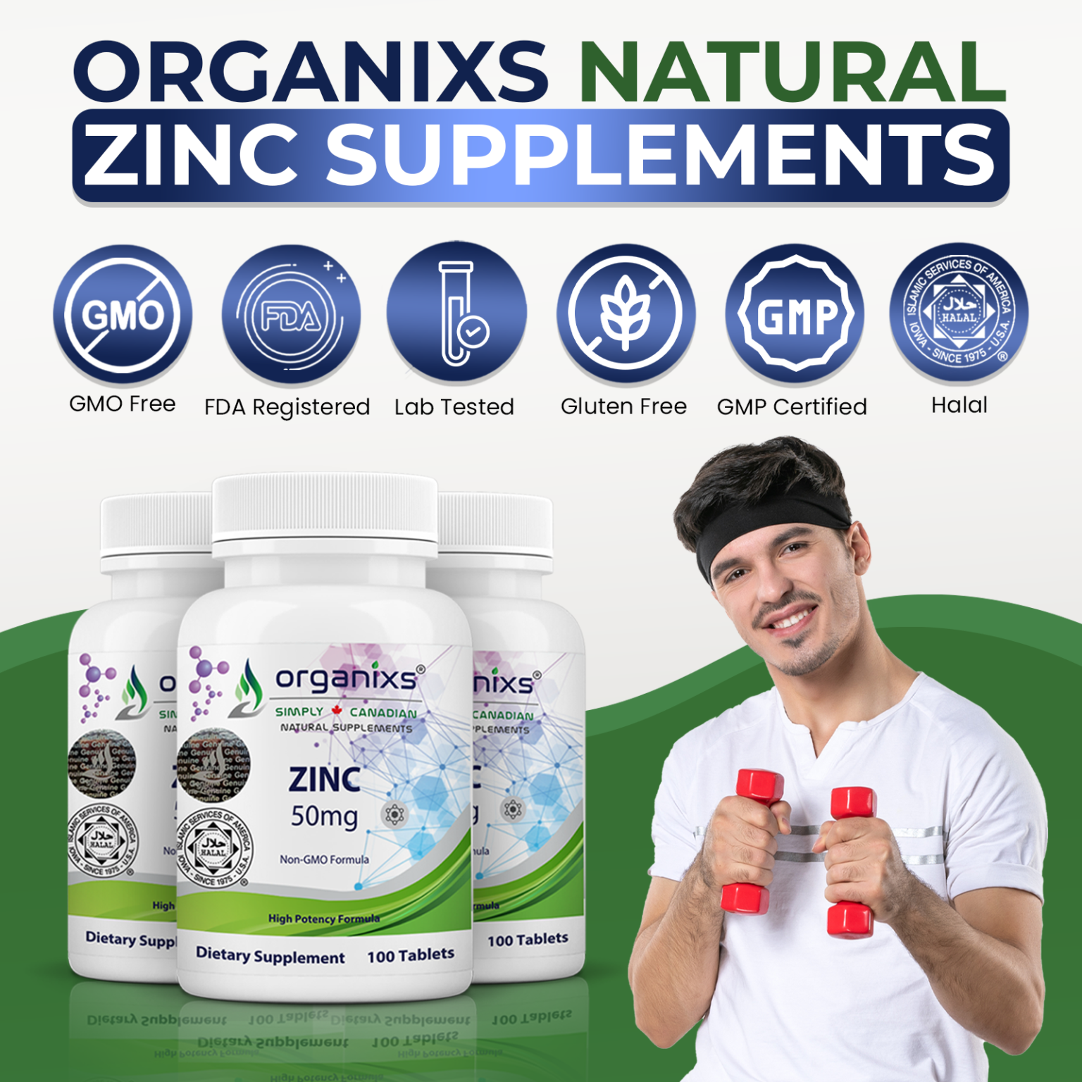 Zinc Supplement 50 - Organixs Canada Inc