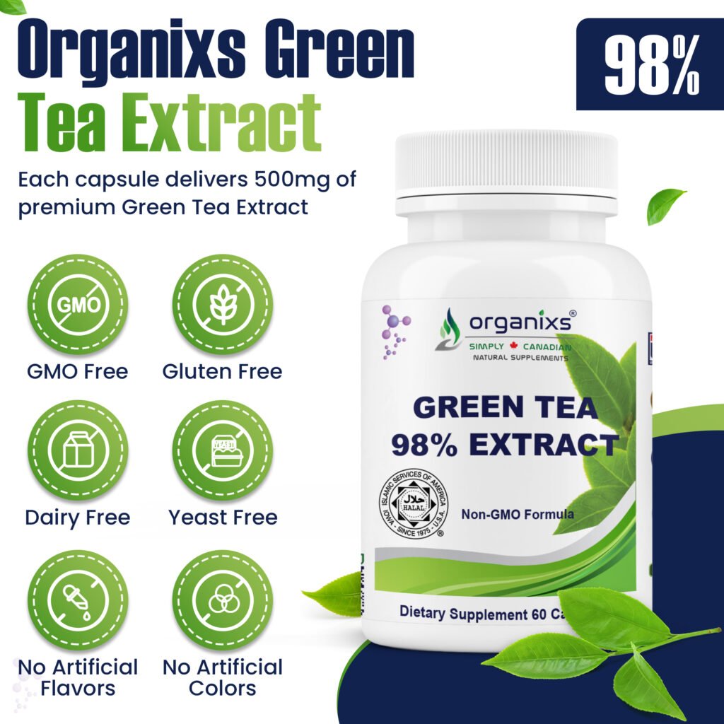 Organixs Green Tea Extract – Supplements For Men & Women, Halal ...