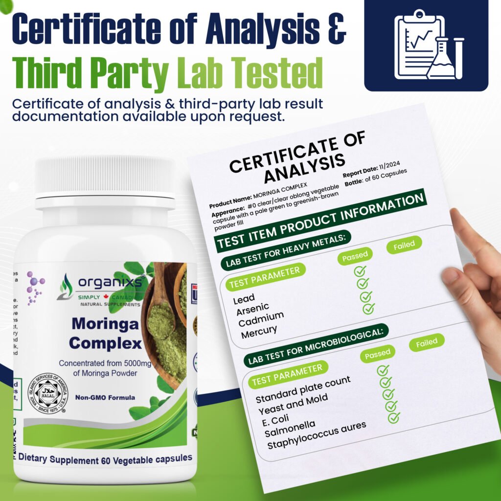 Moringa Oleifera Complex 5000mg - Organixs Canada Inc